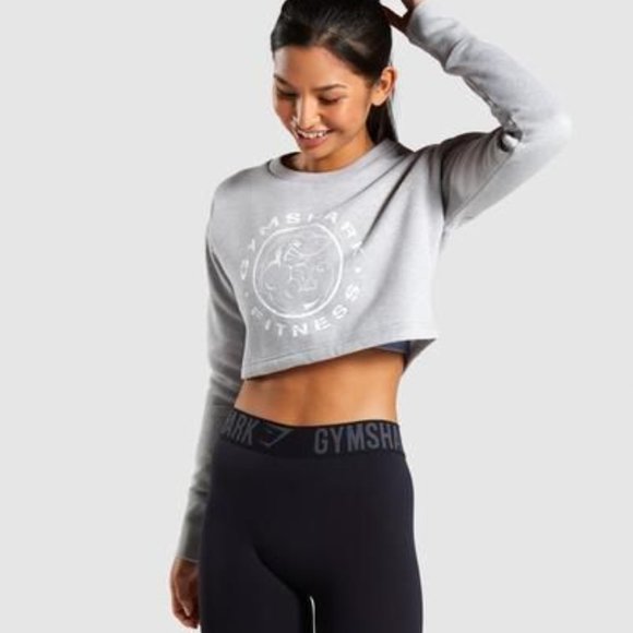 Gymshark | Tops | Final Sale Gymshark Legacy Fitness Sweater Light Grey ...
